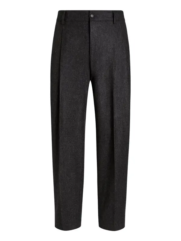 Dolce & Gabbana Wool Flannel Trousers - Grey