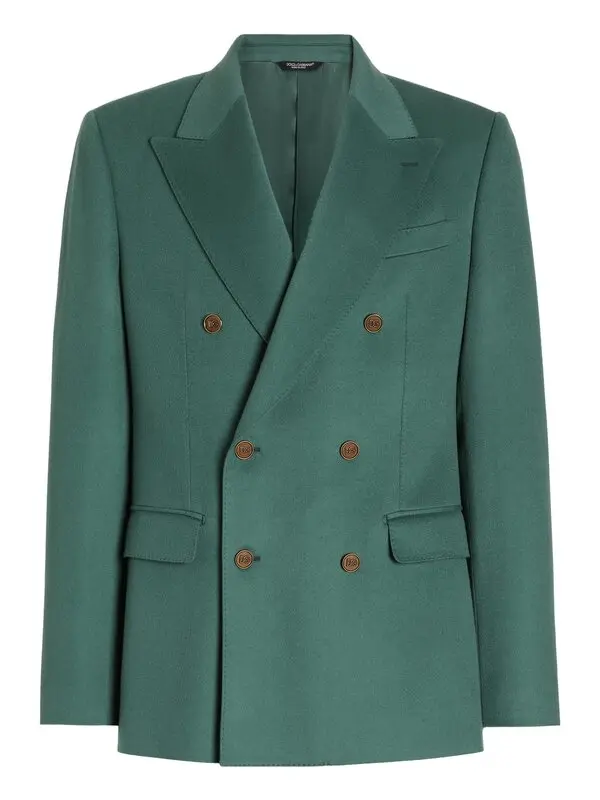 Dolce & Gabbana Double-breasted Cashmere Jacket - Green