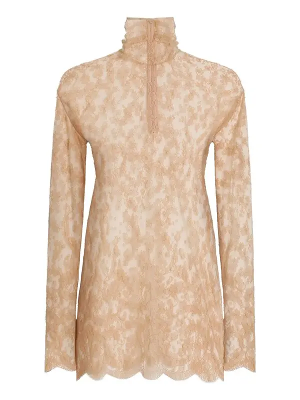 Dolce & Gabbana Chantilly Lace Blouse Shirts And Tops - Multicolor
