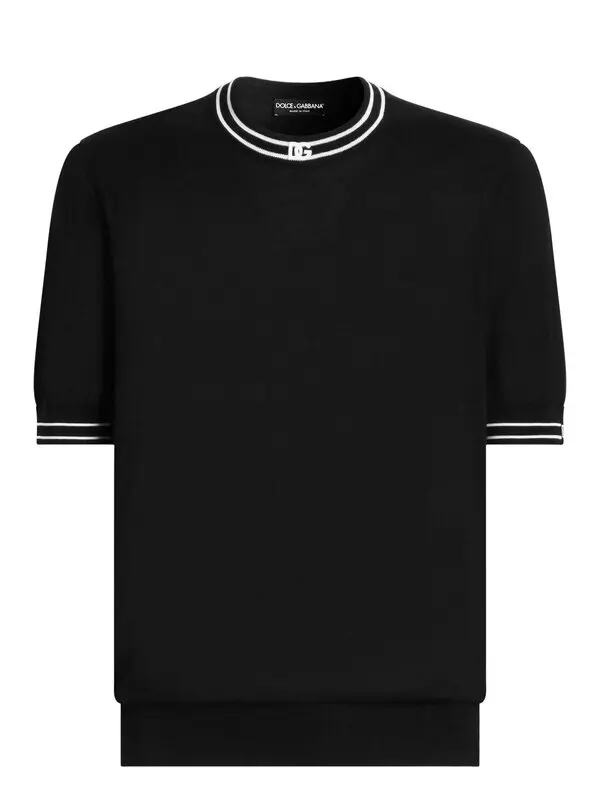 Dolce & Gabbana Silk Pullover Sweaters And Cardigans - Black