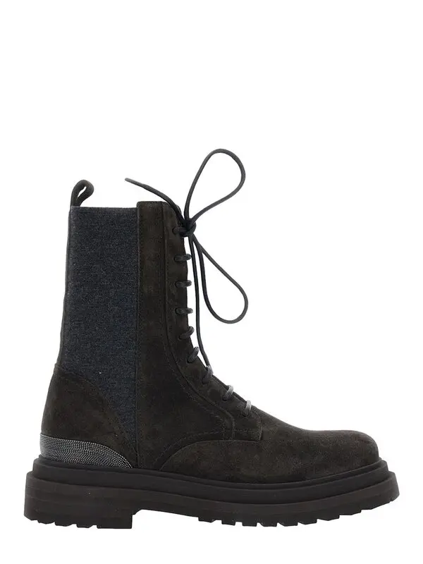 Brunello Cucinelli Flat Ankle Boots - Brown