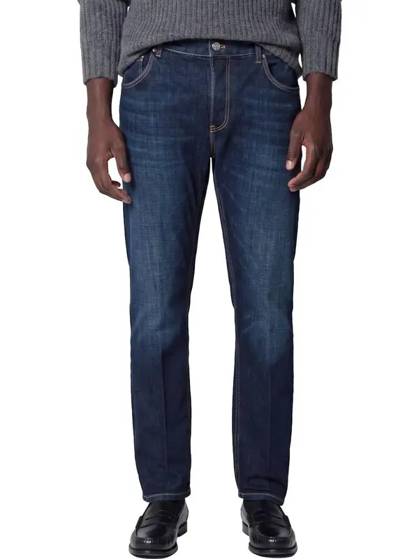 PT TORINO Five-pocket Slim Fit Jeans In Stretch Denim - Blue