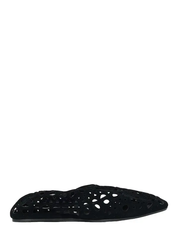 Alaïa Vienne Perforated Suede Ballet Flats - Black