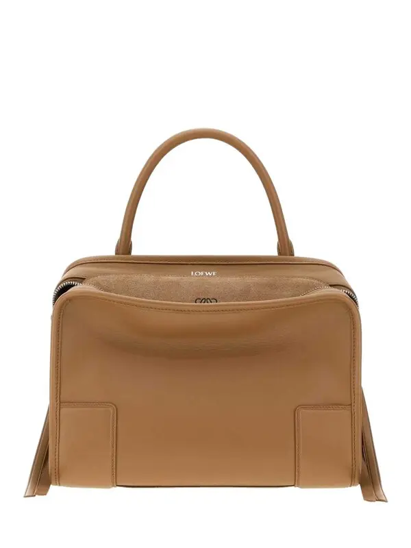 Loewe Amazona 180 Calfskin Leather Handbag - Brown