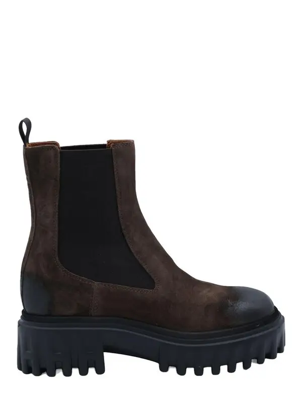 Hogan H700 Suede Leather Chelsea Boots - Brown