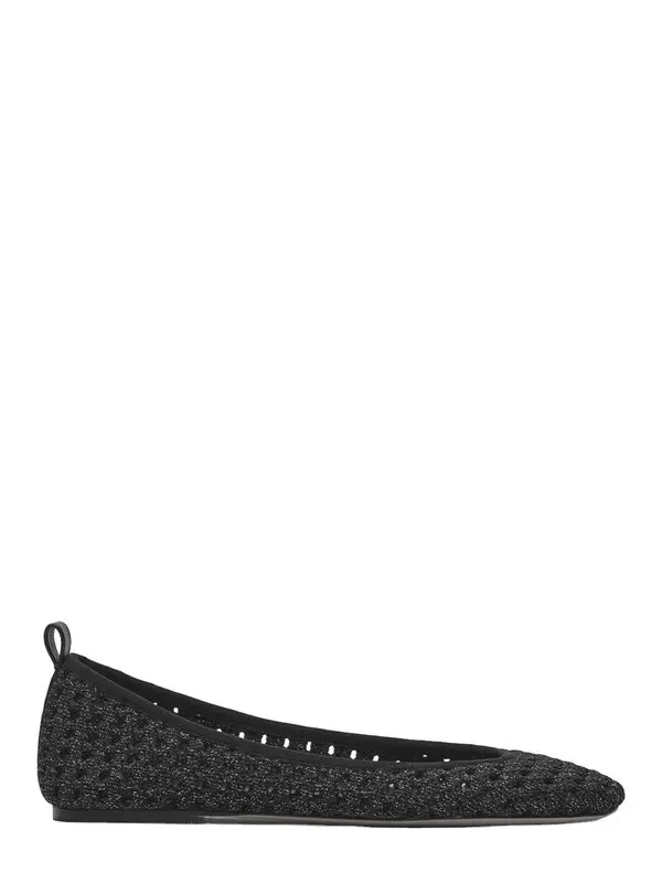 Marc Jacobs Crochet Polyester Ballet Flats - Silver