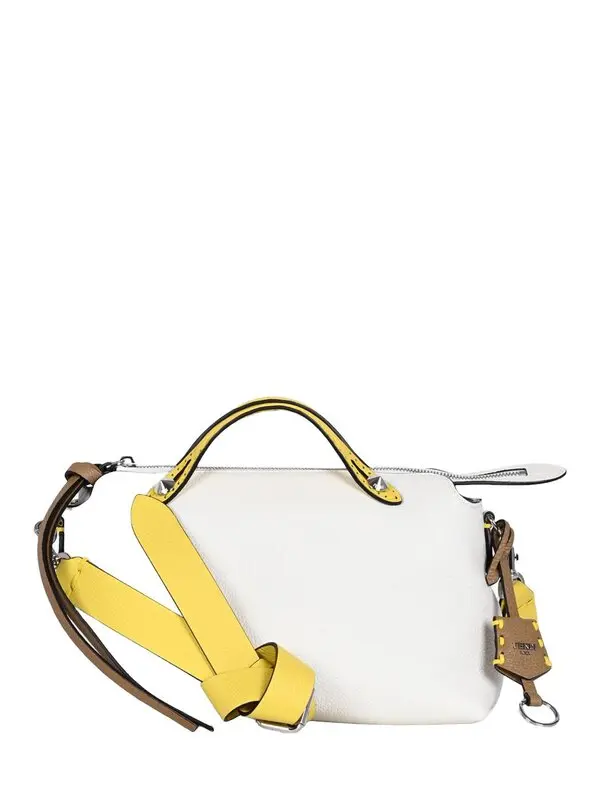Fendi By The Way Selleria Medium Handbag In Bi Grained Leather - Ivory