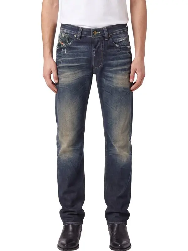 DIESEL® 1985 Larkee Regular Straight Fit Jeans In Stretch Denim - Blue