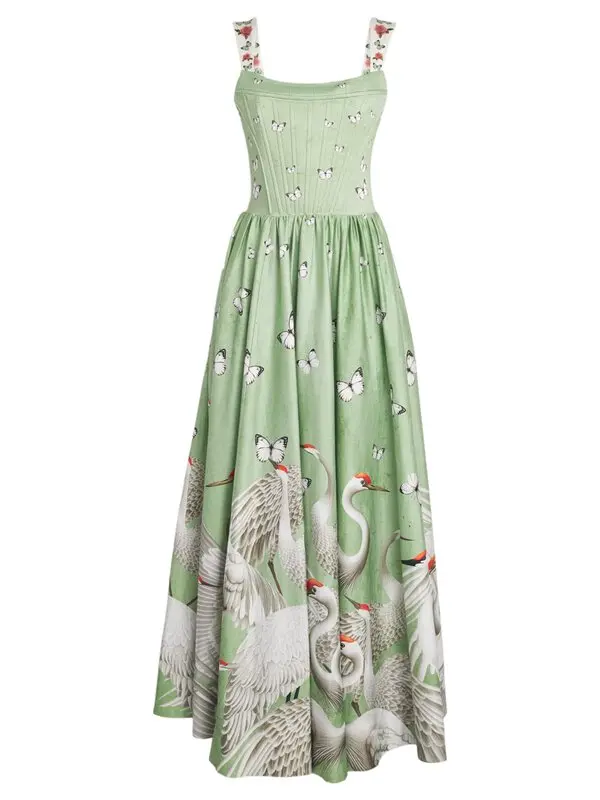 Alice + Olivia Butterfly Guinevere Maxi Dress - Green
