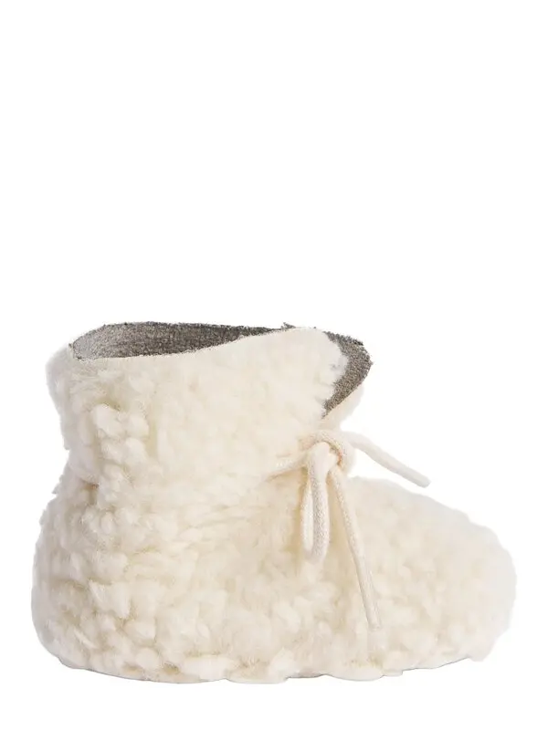 TARTINE ET CHOCOLAT Faux Shearling Booties - Ivory