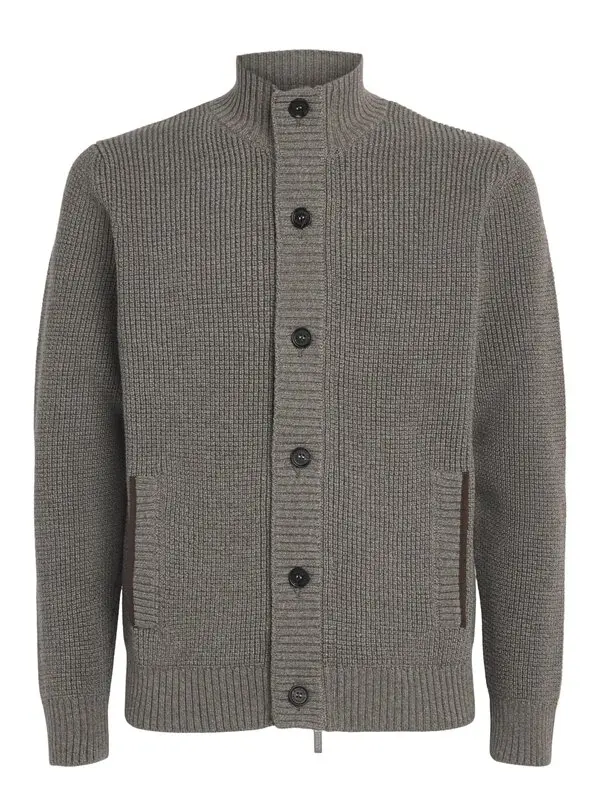 MAURIZIO BALDASSARI Virgin Wool Brenta Cardigan - Grey