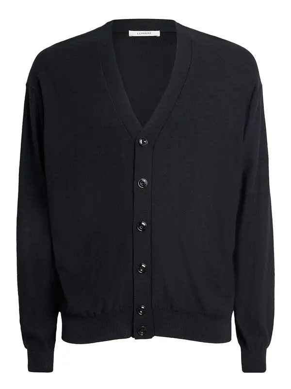 LEMAIRE Wool-blend Twisted Cardigan - Black