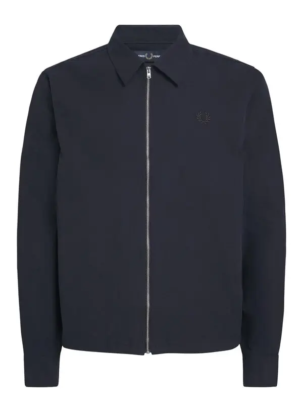 Fred Perry Zip-up Overshirt - Navy