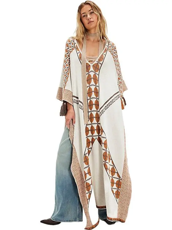 Free People Forever Peruvian Kaftan Top At - Neutral