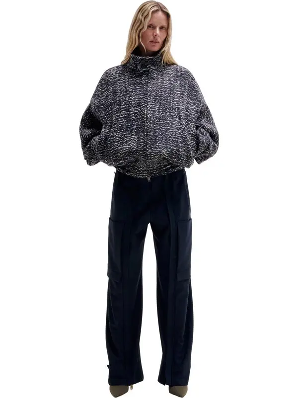 DARKPARK Adriana Wool-blend Cargo Trousers - Navy