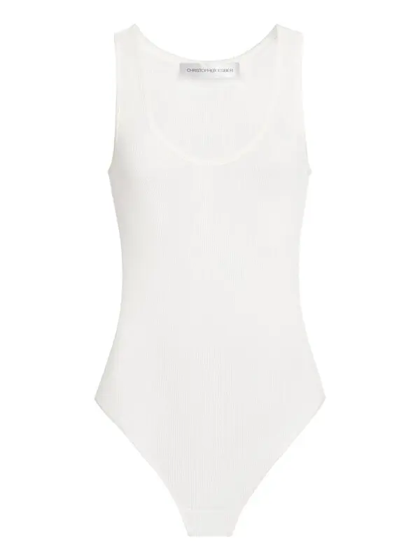 Christopher Esber Ribbed Bodysuit - Ivory