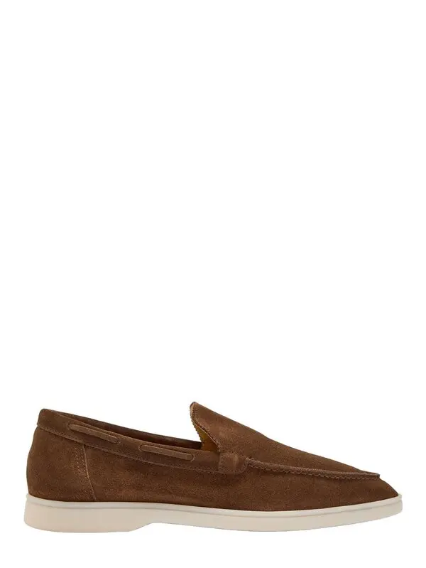 AURELIEN Yacht Suede Loafers - Brown