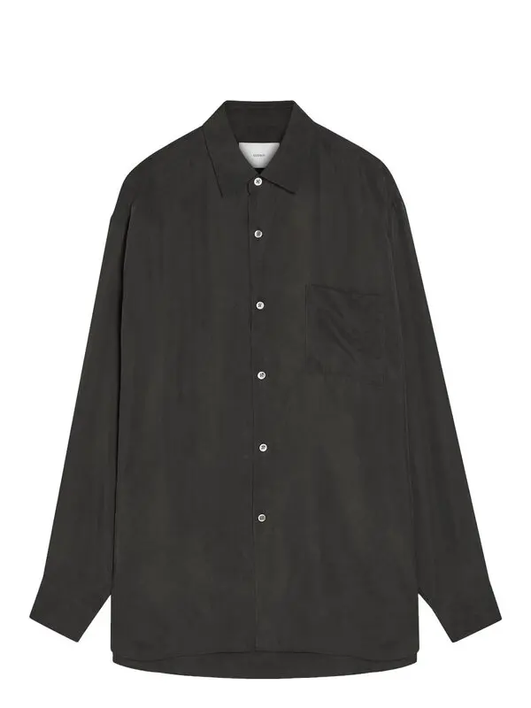 SSSTEIN Oversized Cupro Fibril Shirt - Charcoal