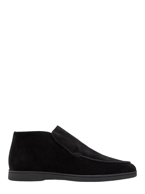 AURELIEN City Suede Loafers - Black