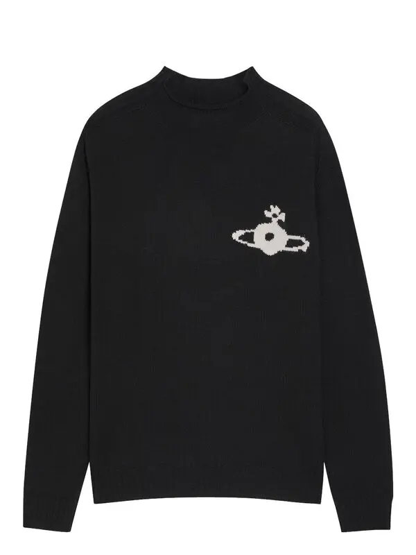 VIVIENNE WESTWOOD Orb-intarsia Wool Jumper - Black