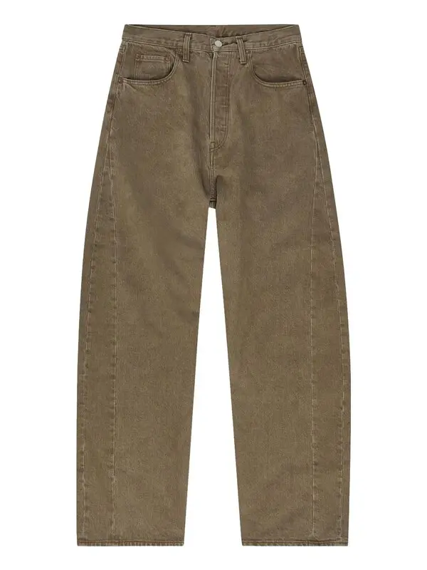 SSSTEIN Deformation Barrel-leg Jeans - Khaki