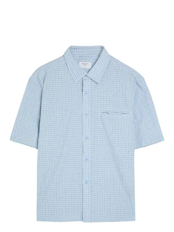 PERCIVAL Checked Cotton Shirt - Blue