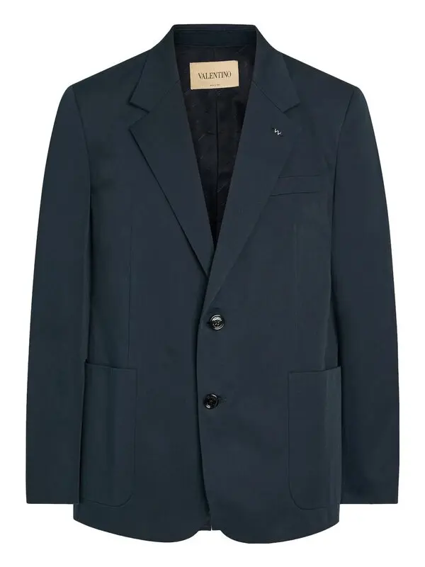 Valentino Garavani Cotton Gabardine Blazer - Navy
