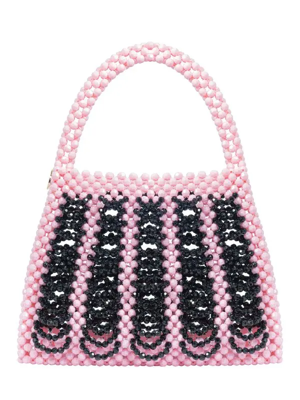 TILLIE BEADS Sunset Pop & Midnight Bloom Beaded Bags - Pink