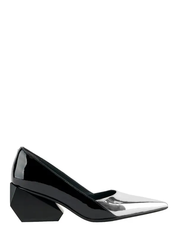 United Nude Black / Silver Ricky Pump Mid Silver + Black - Black/silver