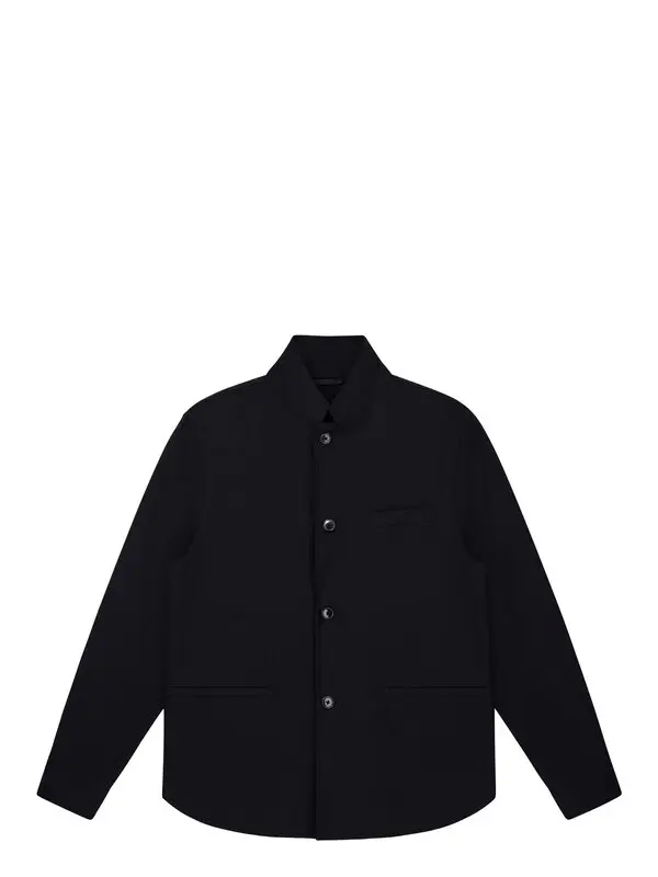 Armani Exchange Regular Fit Blazer Stretch Viscose Blend - Black
