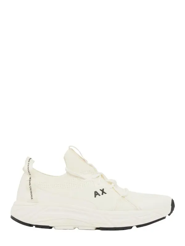 Armani Exchange Mad Knit Thermoplastic Sneakers - White
