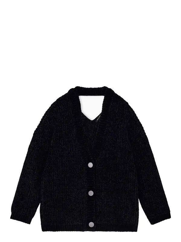 Armani Exchange Textured Knit Cardigan - Black
