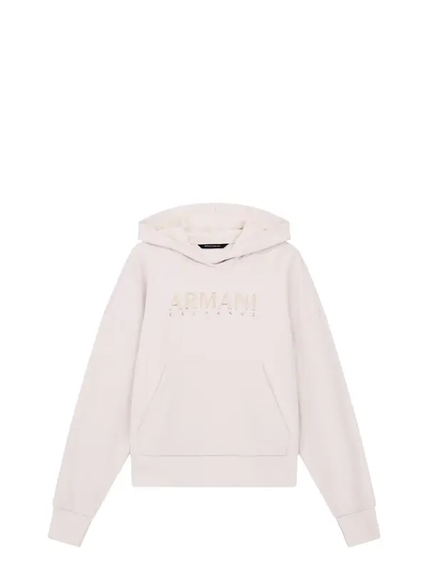 Armani Exchange Sweatshirt In Stretch Viscose Scuba - Beige