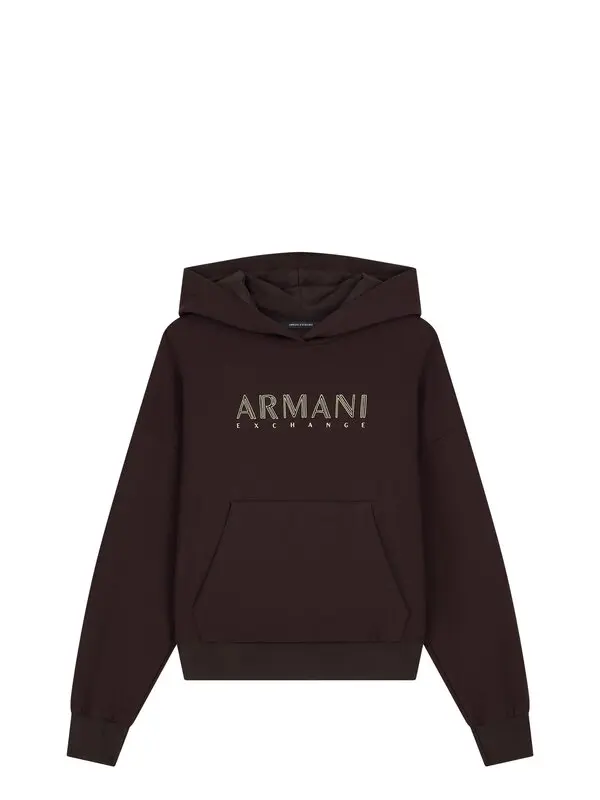 Armani Exchange Sweatshirt In Stretch Viscose Scuba - Brown