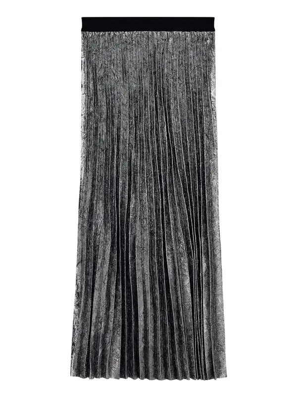 Armani Exchange Regular Fit Skirt In Crinkle Fabric - Grey