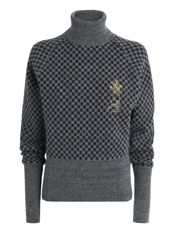 VIVIENNE WESTWOOD Checkmate Rollneck Sweater - Grey