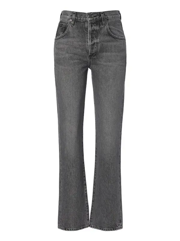 Citizens Of Humanity 90s French Cropped Straight Jeans - Grey
