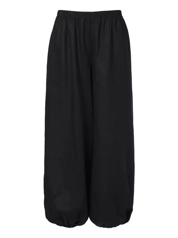 Faithfull The Brand Kortez Linen Balloon Trousers - Black