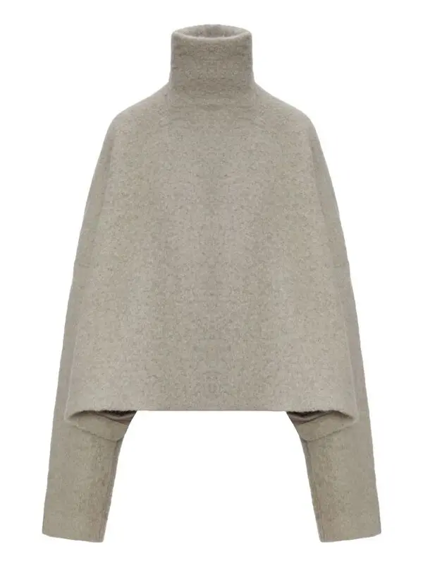 Rick Owens Wool Turtle-neck Sweater - Grey