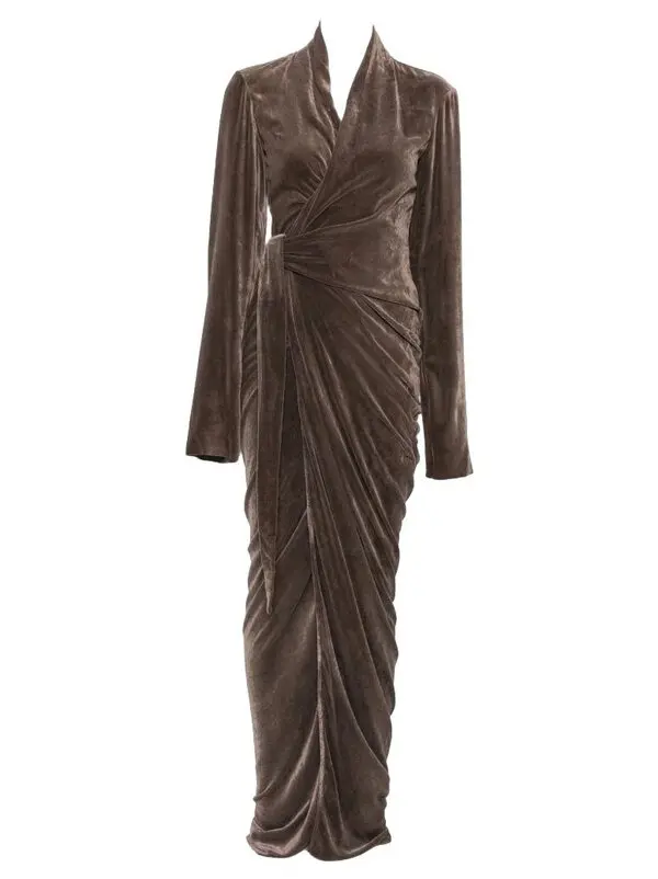 Rick Owens Draped Maxi Dress - Grey