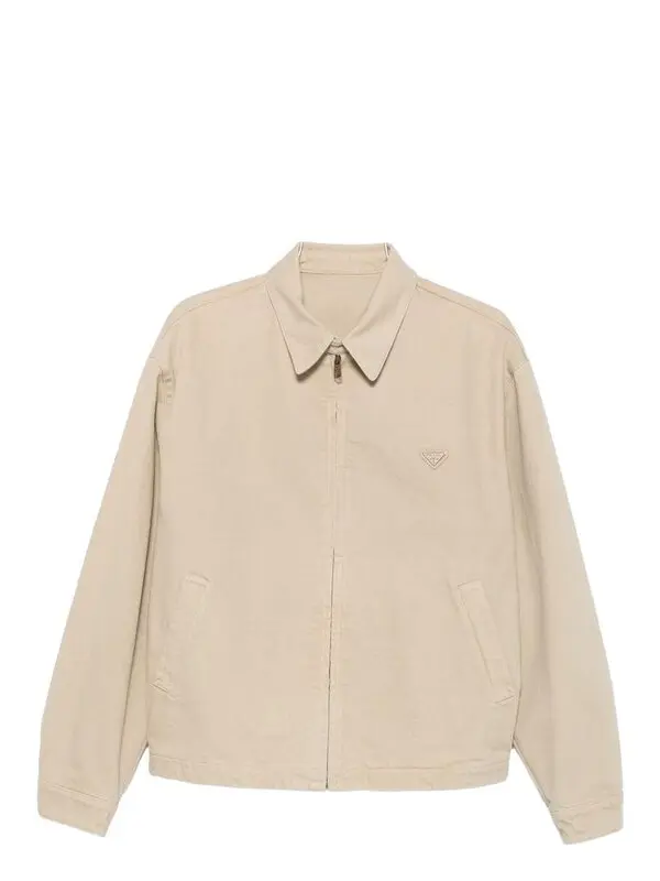 Prada Denim Cotton Blouson Jacket - Beige