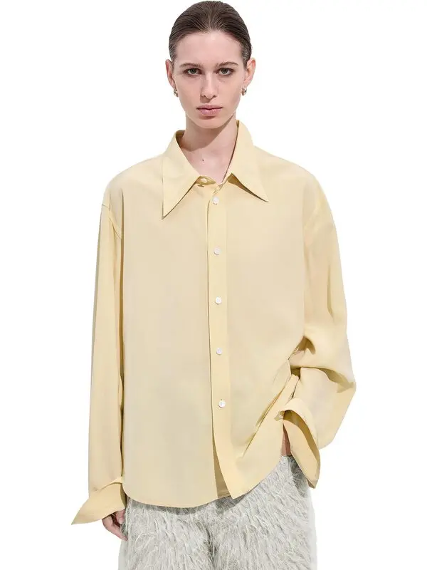 Bottega Veneta Silk And Viscose Toile Shirt - Solstice