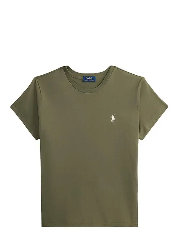 Polo Ralph Lauren Brand-embroidered Short-sleeved Cotton-jersey T-shirt - Olive