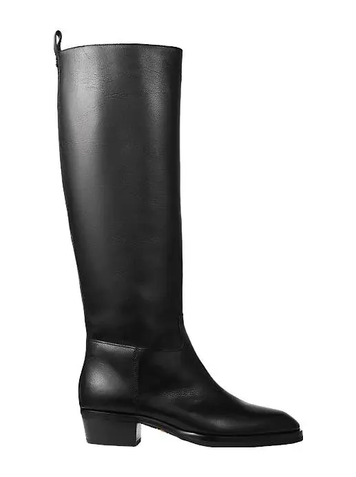 JIMMY CHOO Mave 45 Leather Knee-high Boots - Black