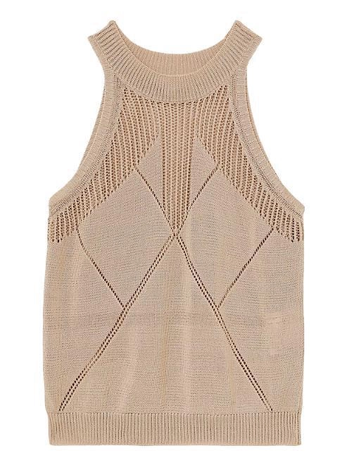 REISS Maya Knitted Vest Top - Neutral