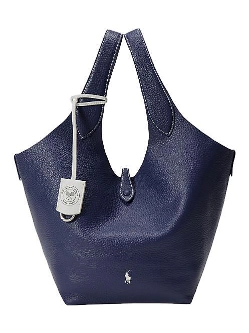 Polo Ralph Lauren Polo Play Medium Leather Tote Bag - Ink
