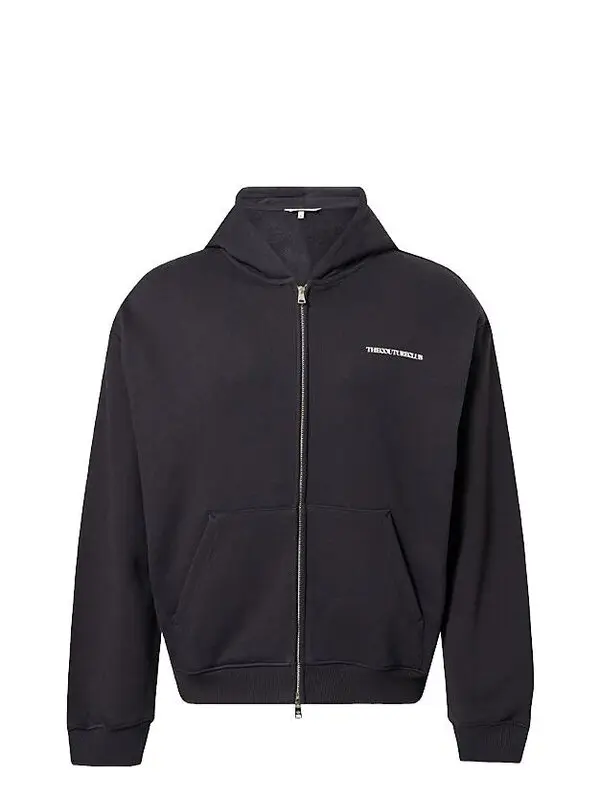 THE COUTURE CLUB Micro Copyright Logo-print Cotton Hoodie - Black