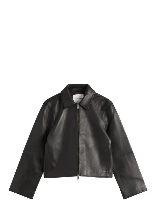 SAMSØE SAMSØE Salylo Leather Jacket - Black