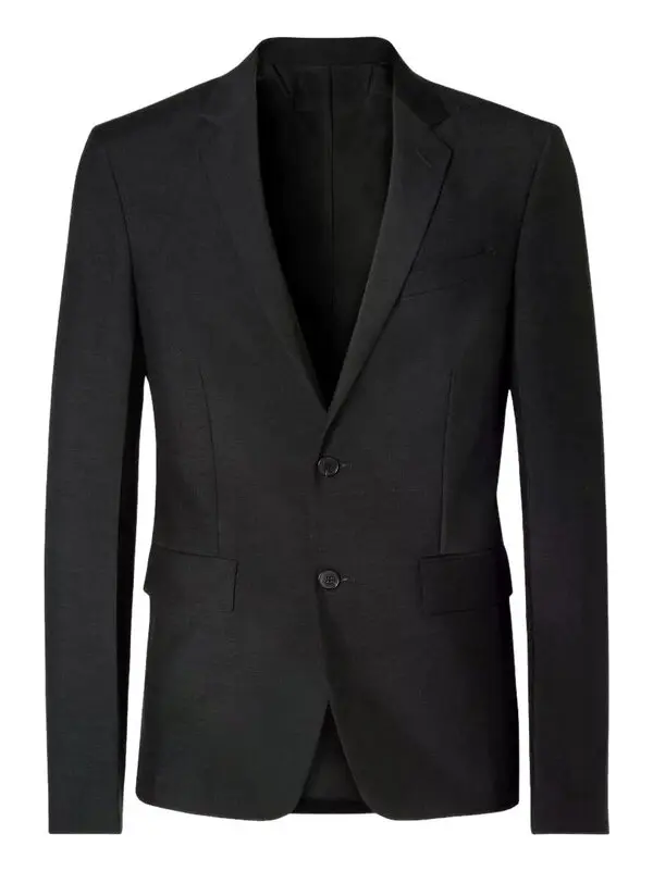 Fendi Single-breasted Jacket With Yellow Thread Embroidery - Black