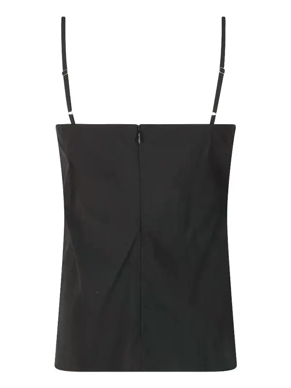 ISABELLE BLANCHE Draped Asymmetric Top - Black